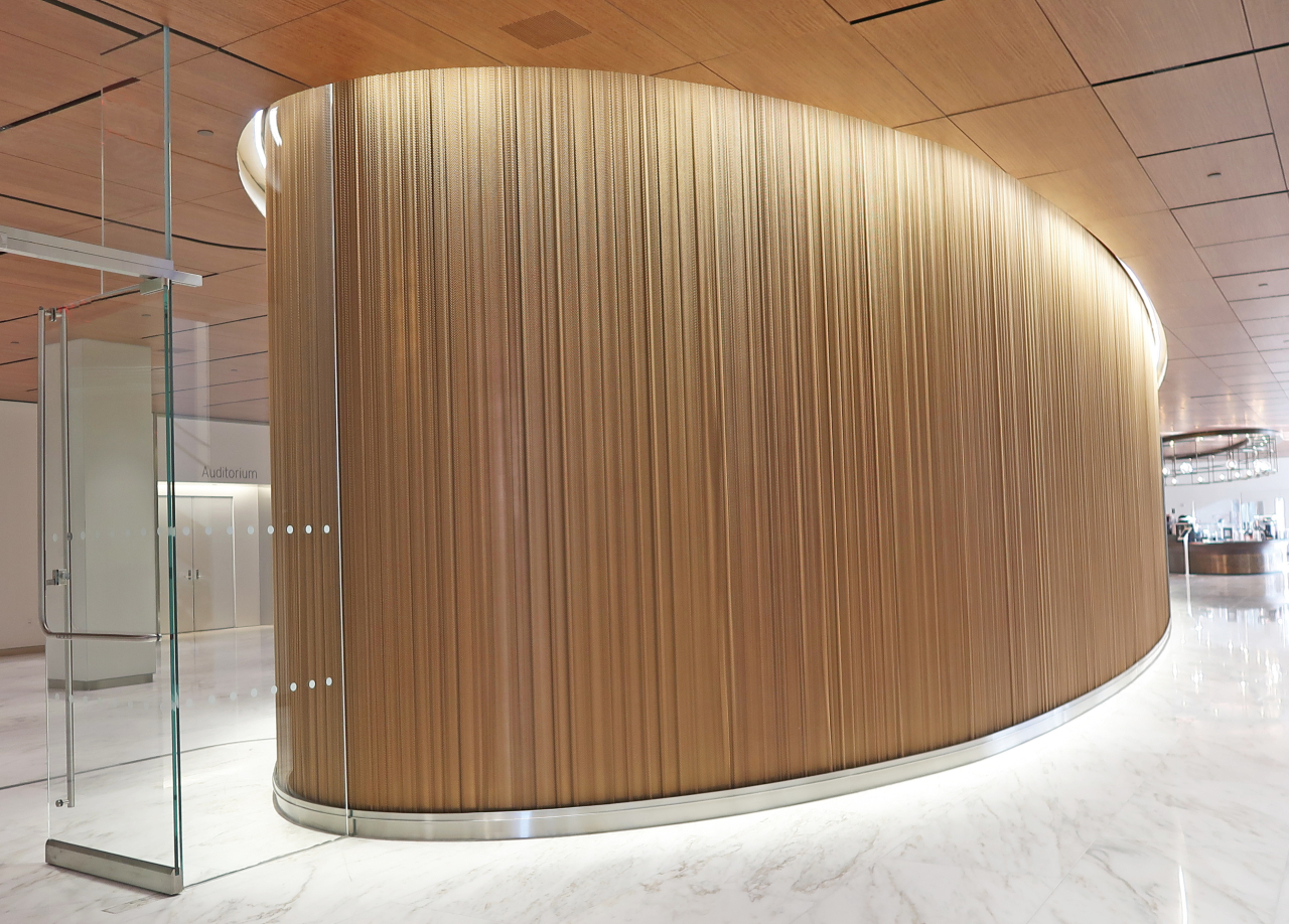 Seamless Metal Mesh, Curved Wall Panel at Confidential Financial ...